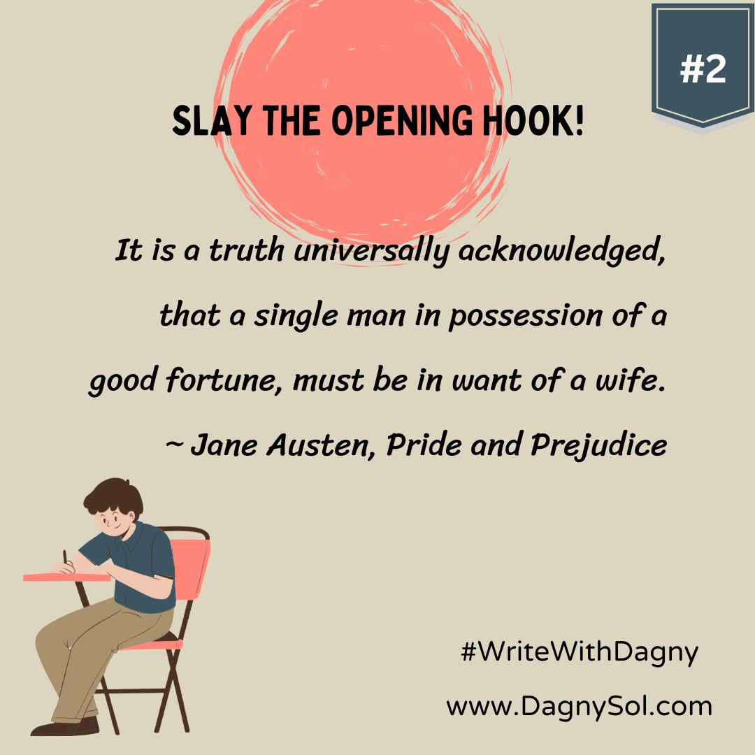 Fiction Writing Tips: Slay The Opening Hook - Pride and Prejudice by ...