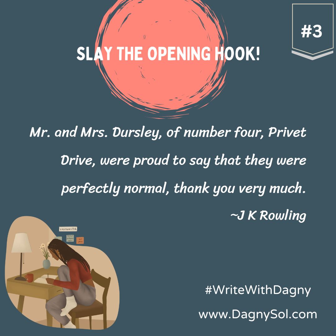 Fiction Writing Tips: Slay The Opening Hook - Harry Potter and the ...