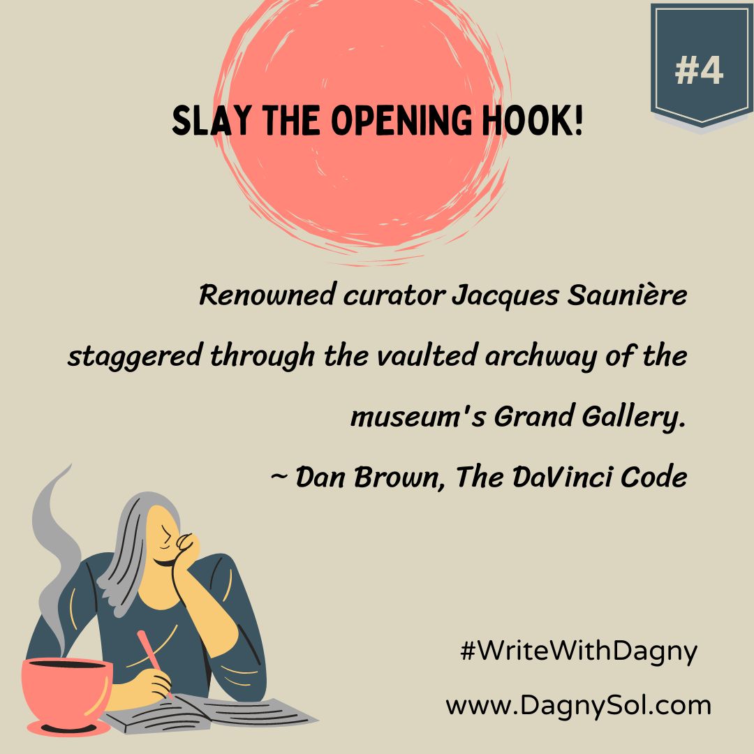 Fiction Writing Tips: Slay The Opening Hook - The Da Vinci Code by Dan ...